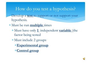 Hypothesis Writing | PPT