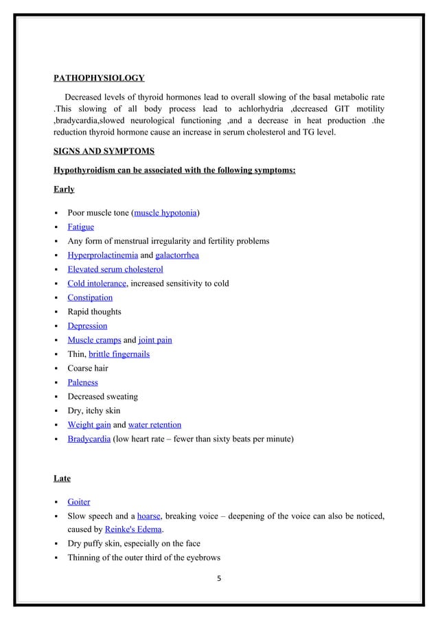 Hypothyroidism | DOC