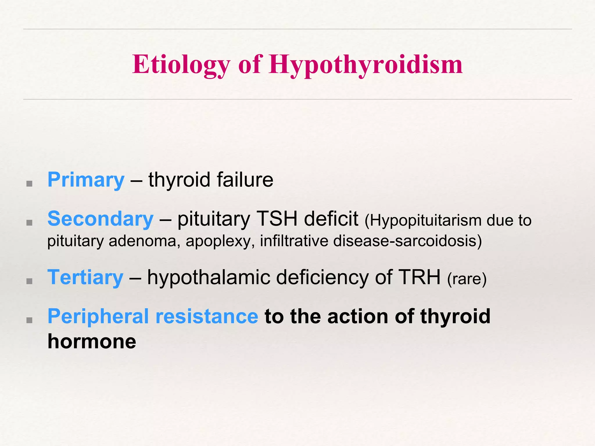 Hypothyroidism | PPTX