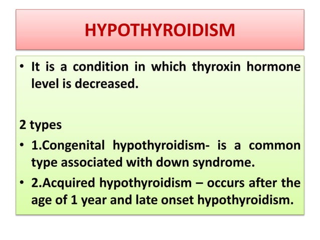 Hypothyroidism in children | PPTX