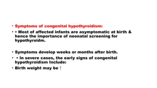 hypothyroidism and screening and management pptx | PPTX