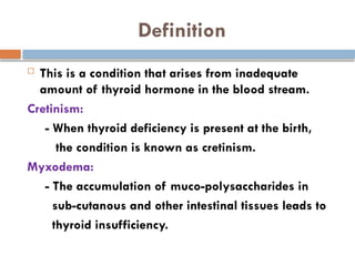 hypothyroidism, underactive thyroid, hyp | PPTX