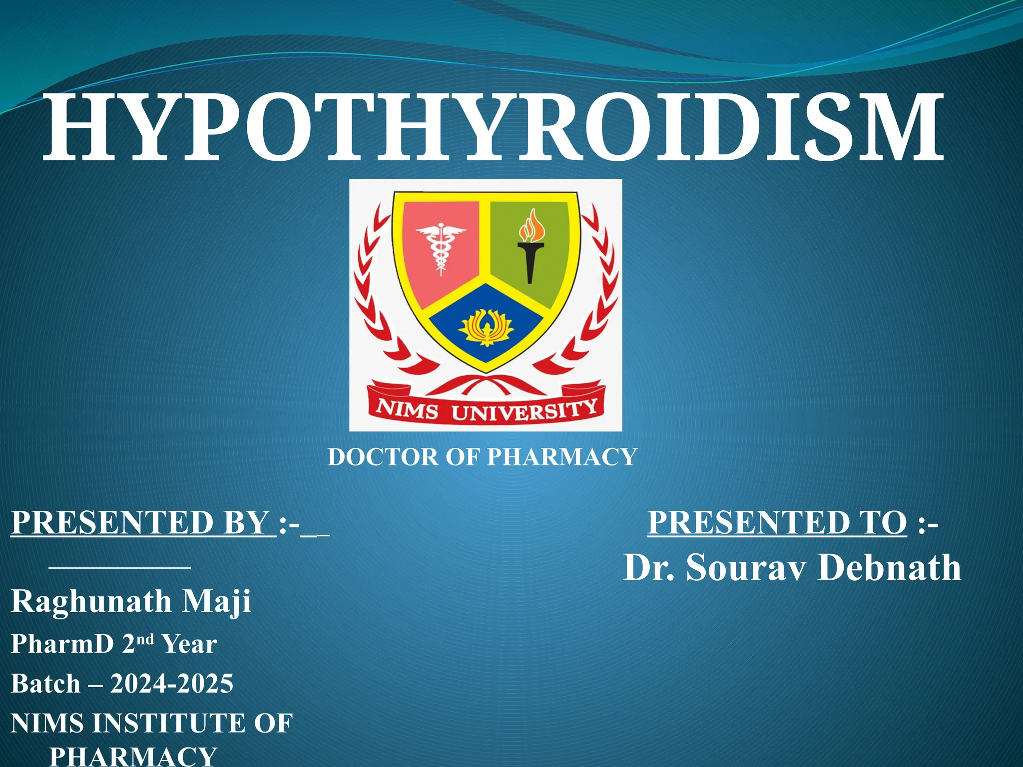 Hypothyroidism results from decrease thyroid hormone production.pptx