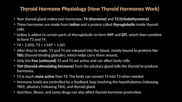 Hypothyroidism overview / Pathophysiology / Therapy / PharmD slides | PPT