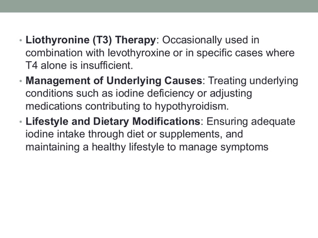 Hypothyroidism / Underactive thyroid gland presentation | PPT