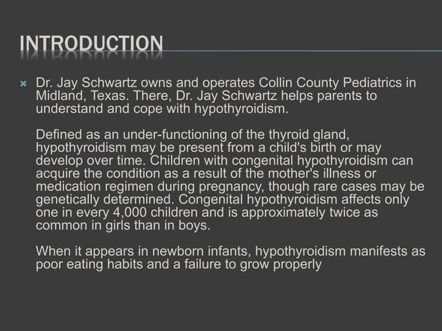 Hypothyroidism in Children | PPTX