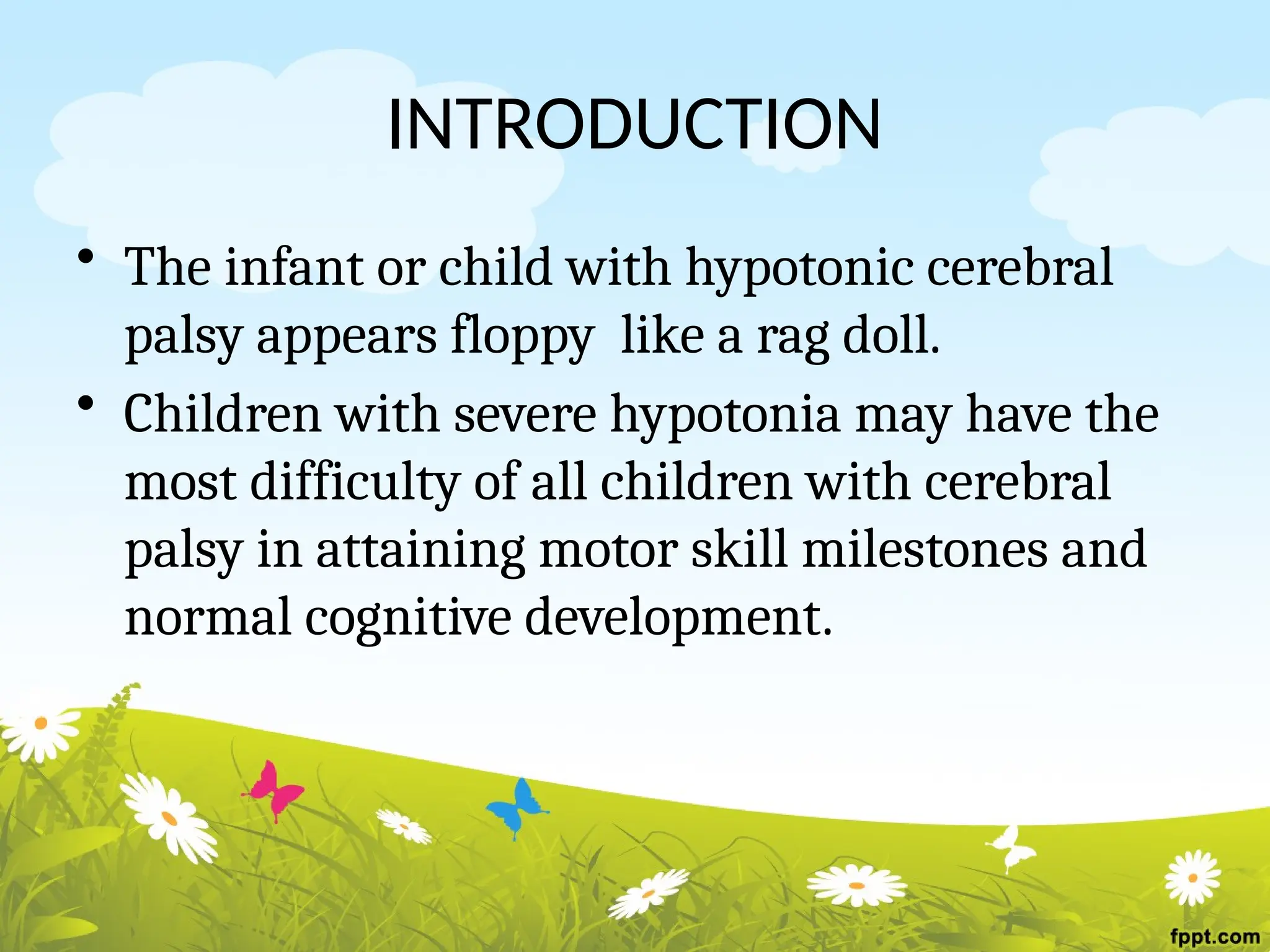 Types of cerebral palsy (Hypotonic type) for physiotherapist | PPTX