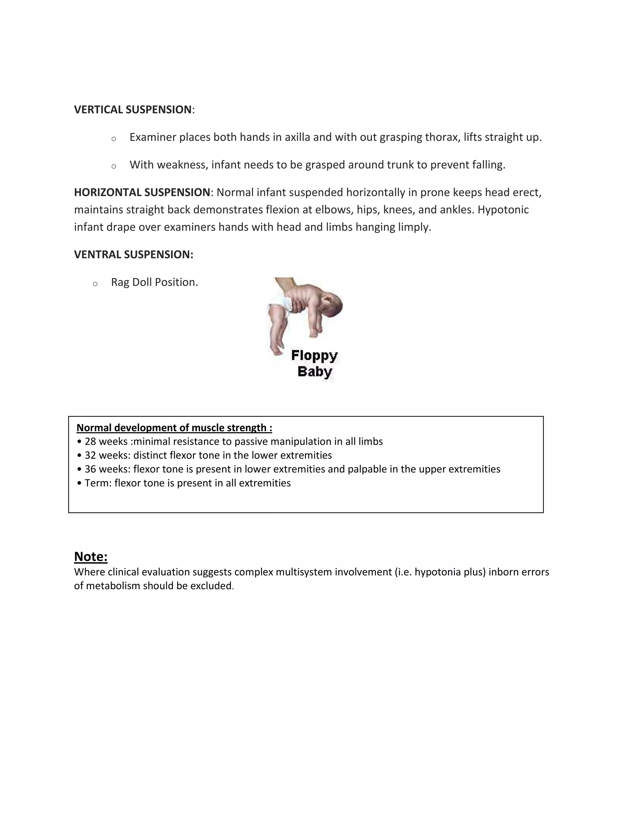 Hypotonic infant | PDF