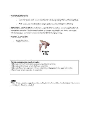 Hypotonic infant | PDF