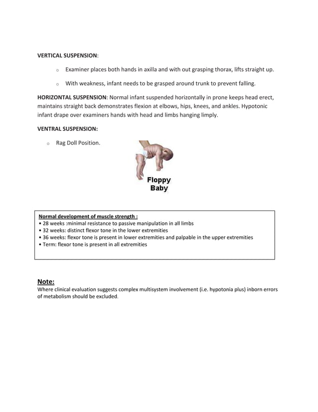 Hypotonic infant | PDF