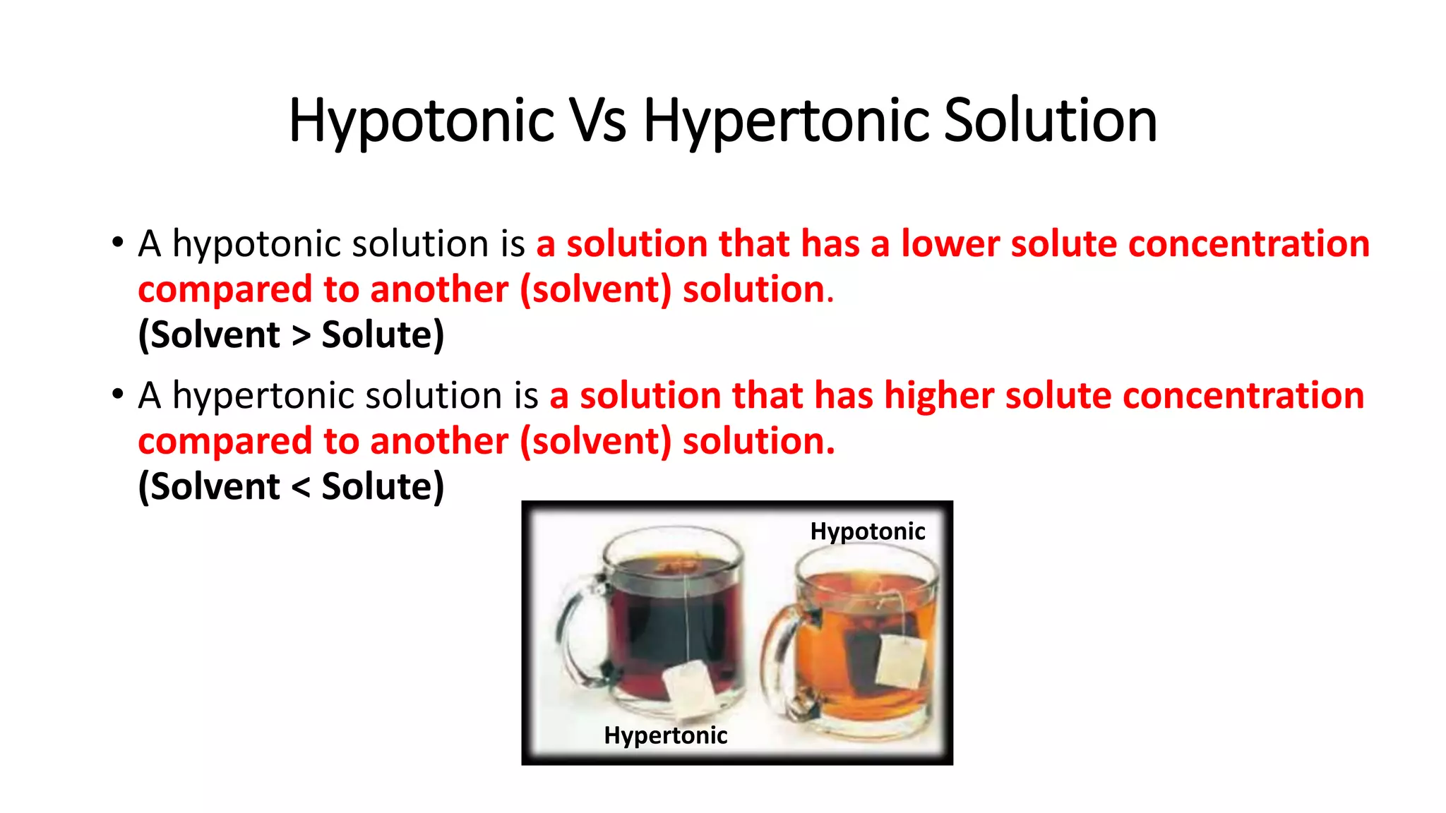 Hypotonic Vs Hypertonic Solution.pptx | Chemistry | Science