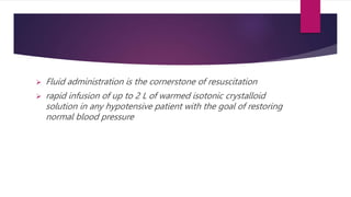 Hypovolemic and cardiogenic shock management | PPTX