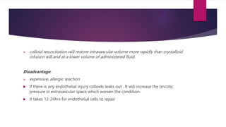 Hypovolemic and cardiogenic shock management | PPTX