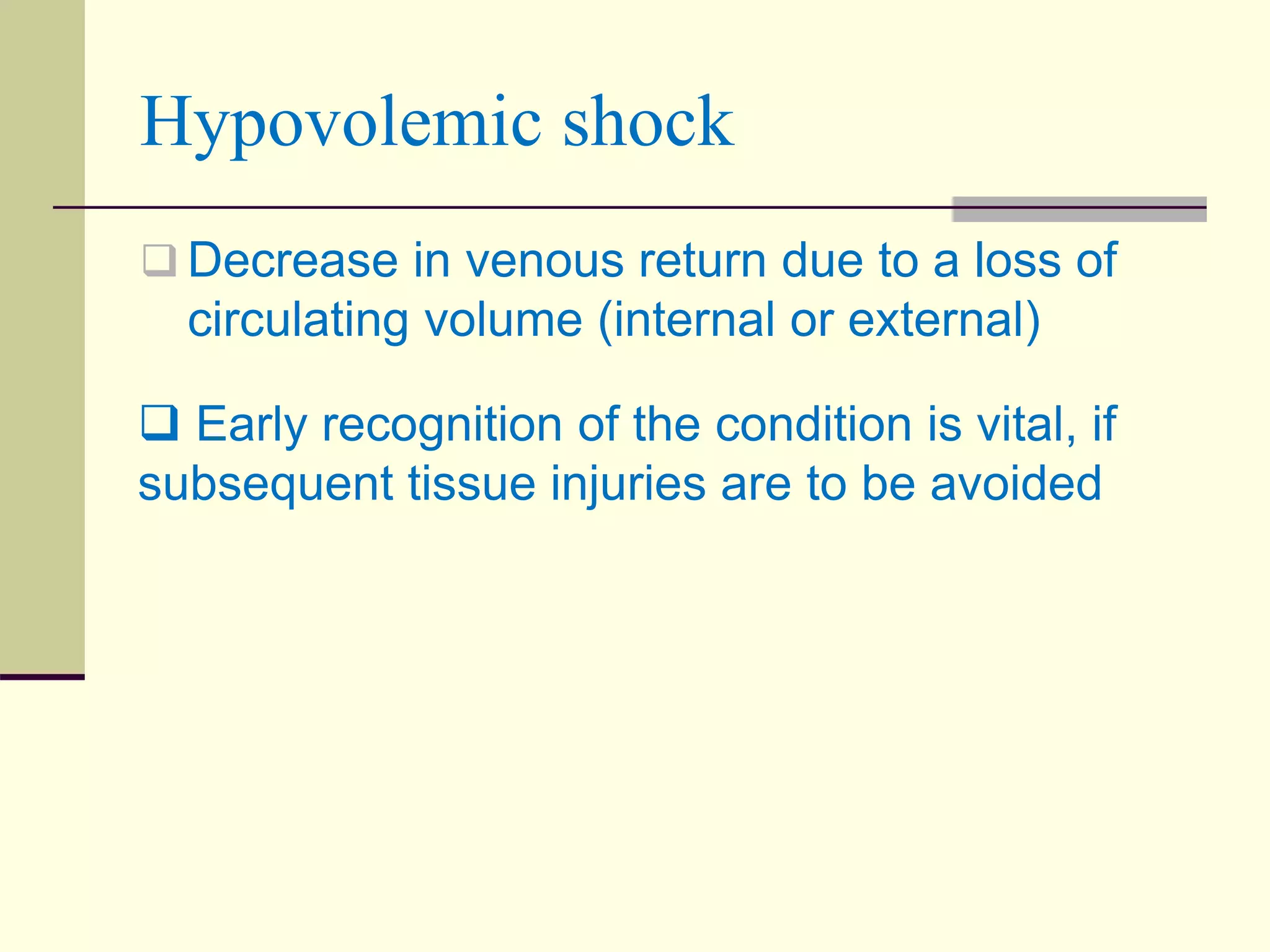 Hypovolemic shock | PPT