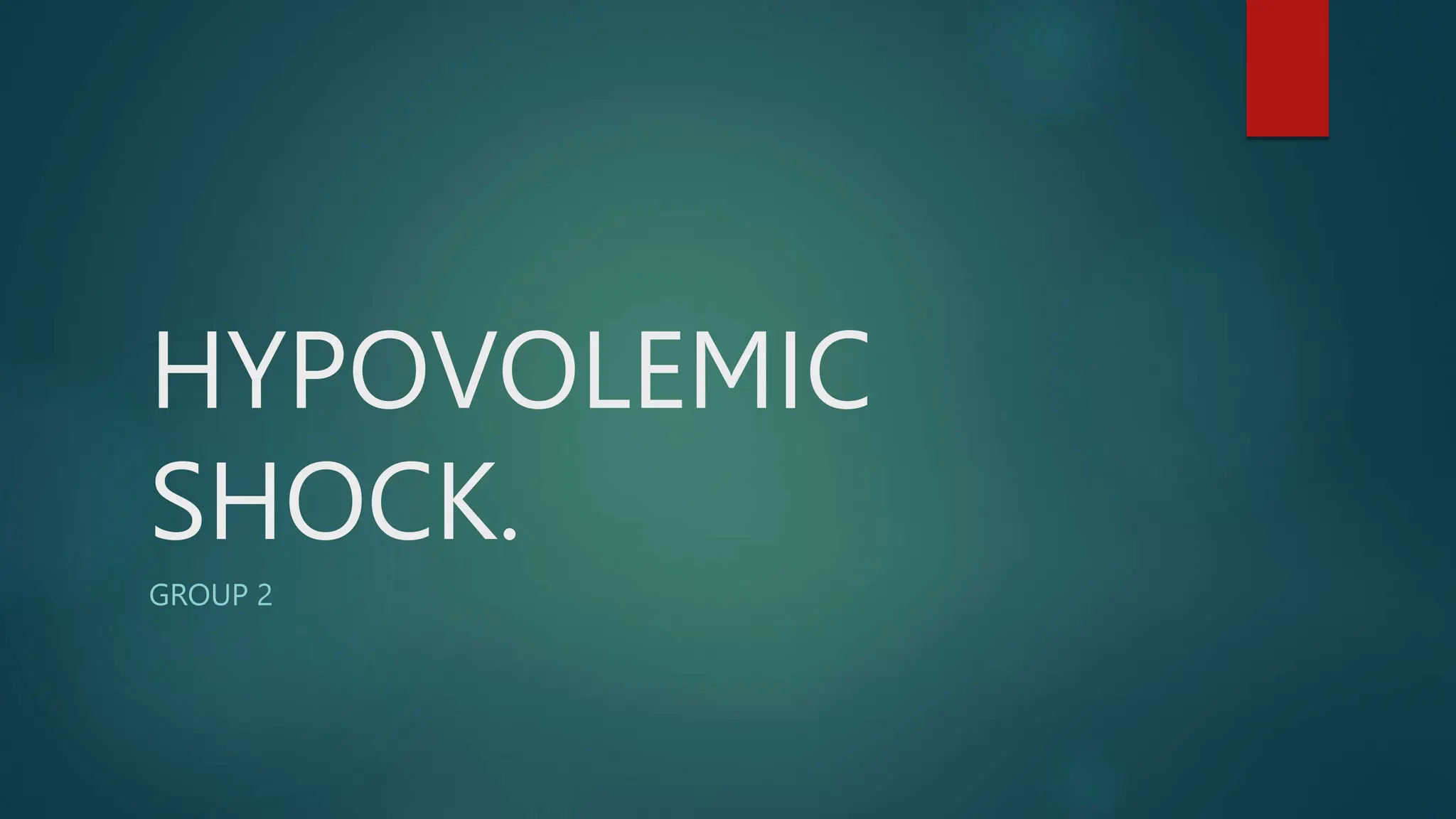 HYPOVOLEMIC SHOCK.management in nursing pptx | PPTX