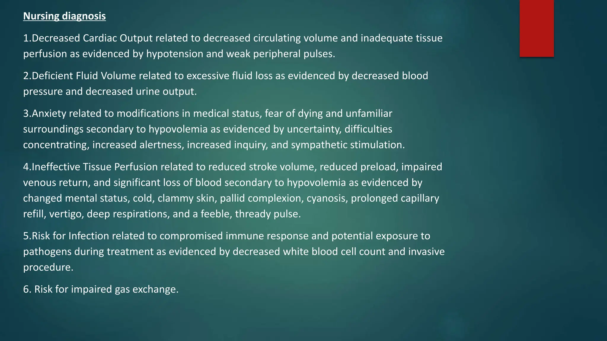 HYPOVOLEMIC SHOCK.management in nursing pptx | PPTX