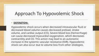 HYPOVOLEMIC SHOCK and its role in today life.pptx