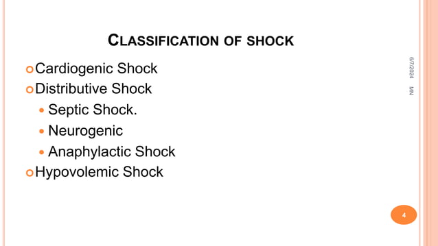 Pathophysiology,definition,stages and complications of shock | PPTX ...