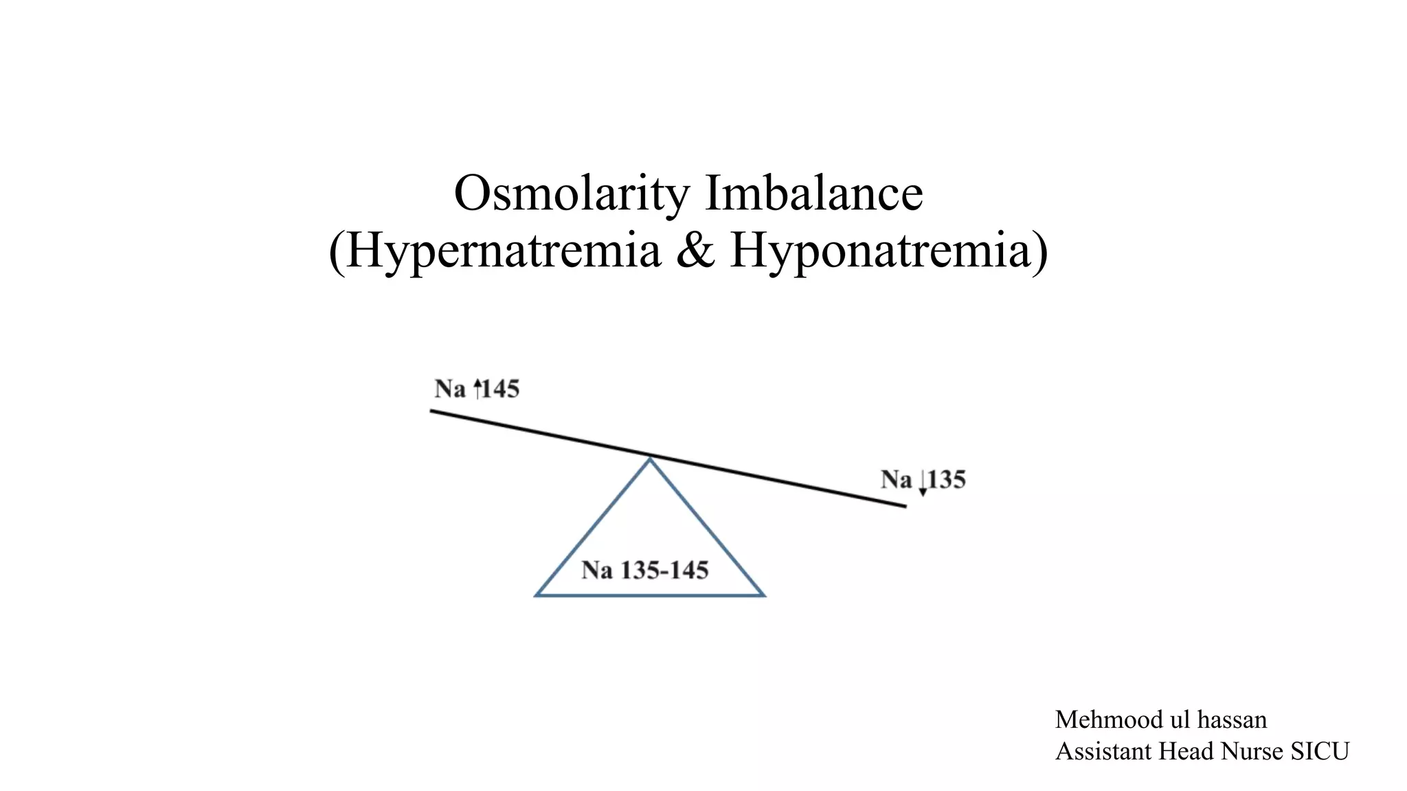 Hypo vs hypernatremia | PPT