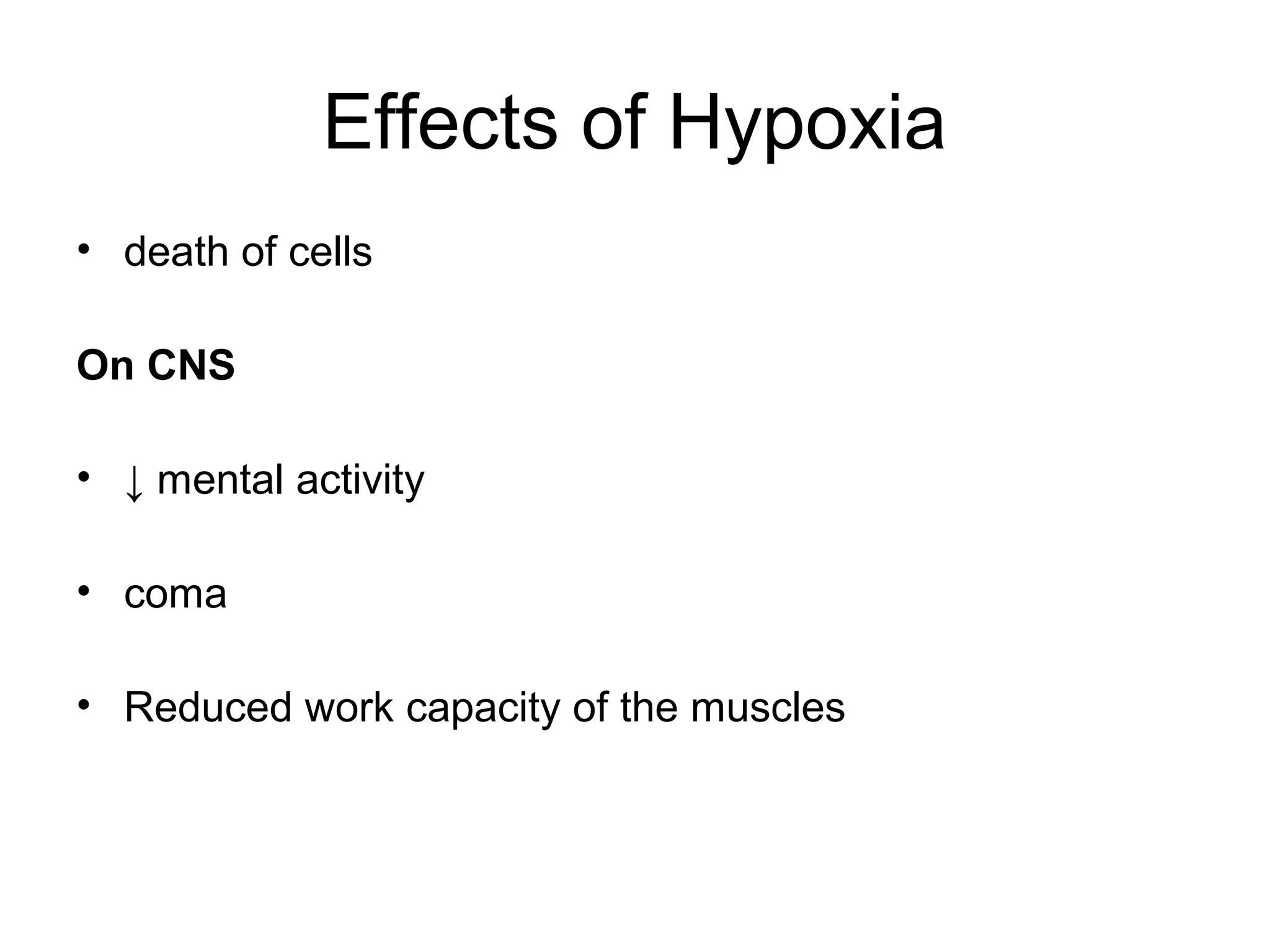 Hypoxia :types , causes,and its effects | PPT