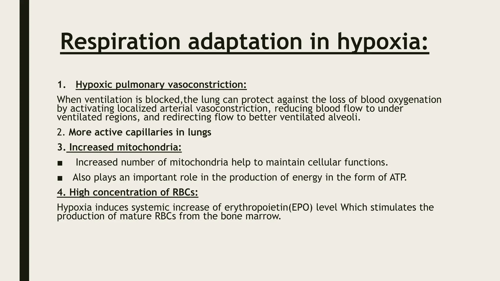 A detailed mechanism of hypoxia, Physiology | PPTX