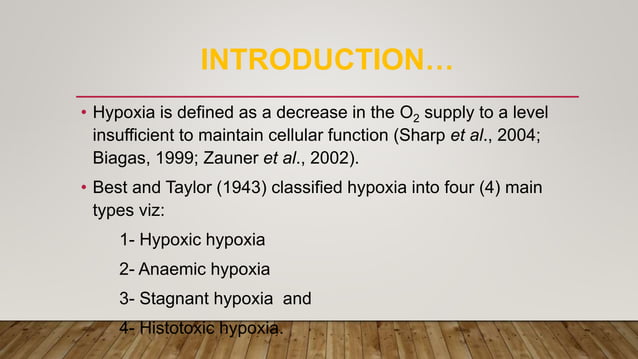 Hypoxia: Its Physiology and Pathophysiology | PPTX | Blood Disorders | Diseases and Conditions