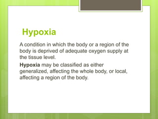 Hypoxia and its types | PPTX