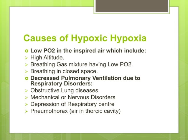 Hypoxia and its types | PPTX