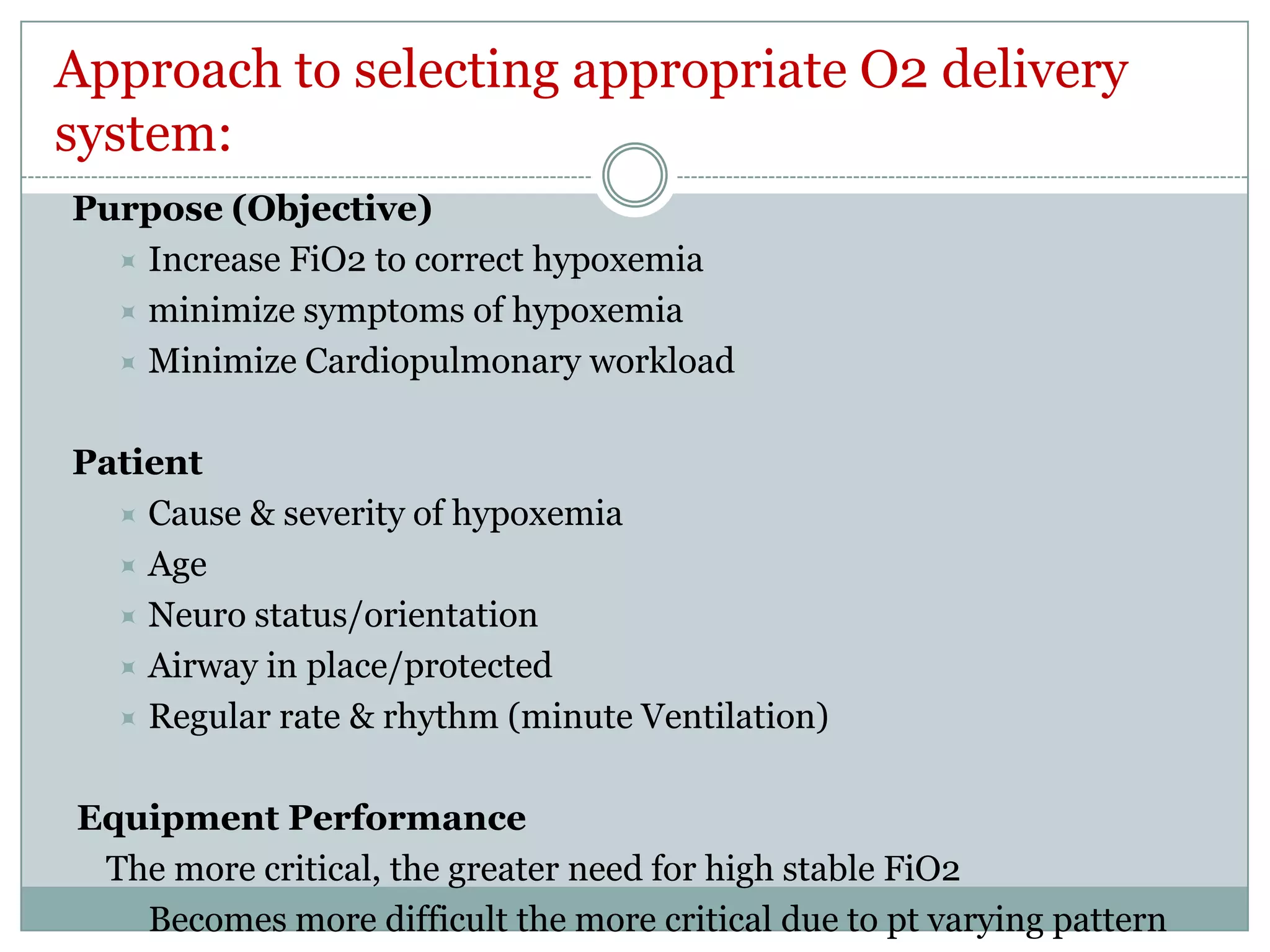 Hypoxia and oxygen therapy | PPTX