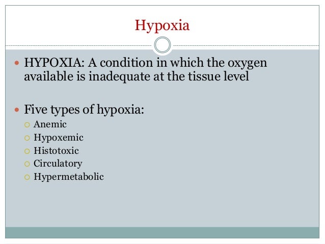 Hypoxia and oxygen therapy