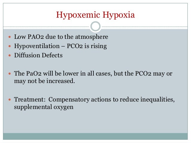 Hypoxia and oxygen therapy