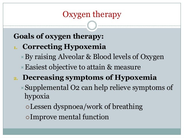 Hypoxia and oxygen therapy