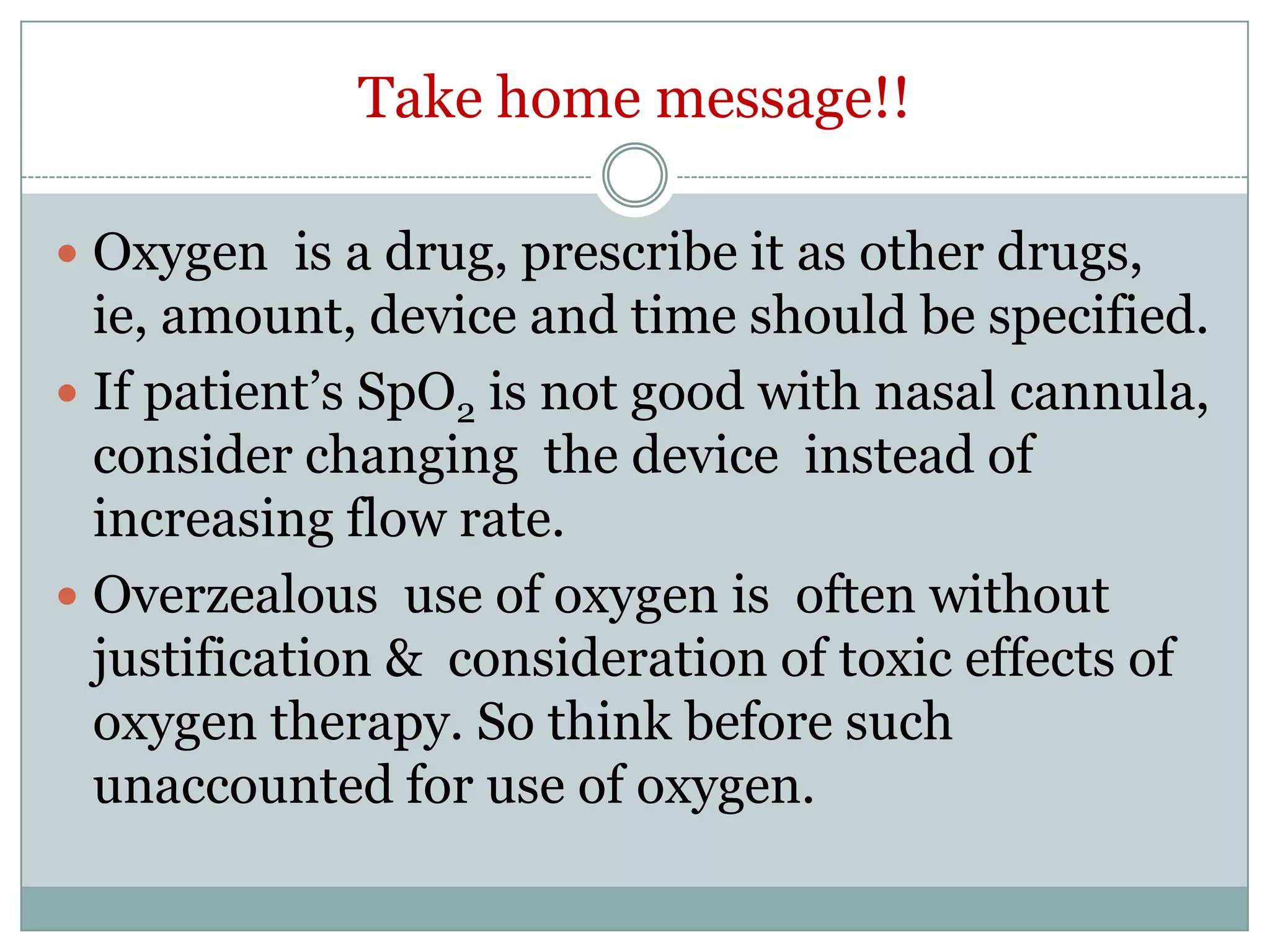 Hypoxia and oxygen therapy | PPTX