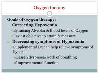 Hypoxia and oxygen therapy | PDF