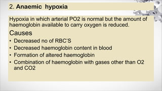Hypoxia Respiratiory System; causes, classification, symptoms | PPT