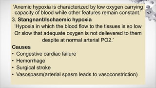 Hypoxia Respiratiory System; causes, classification, symptoms | PDF
