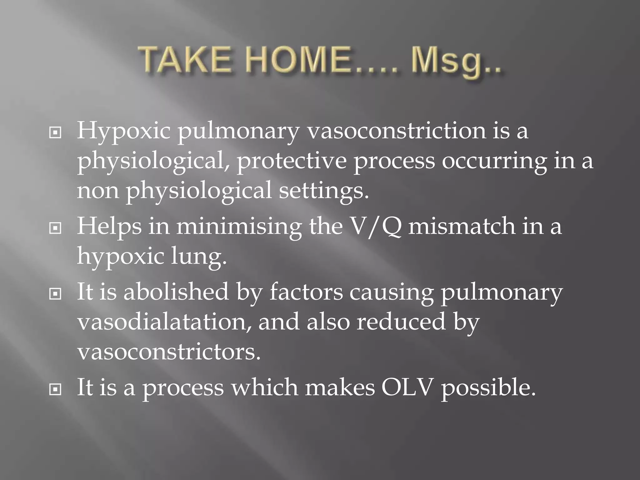 Intro to Hypoxic pulmonary vasoconstriction | PPTX
