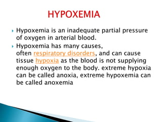 Hypoxia & hypoxemia | PPT