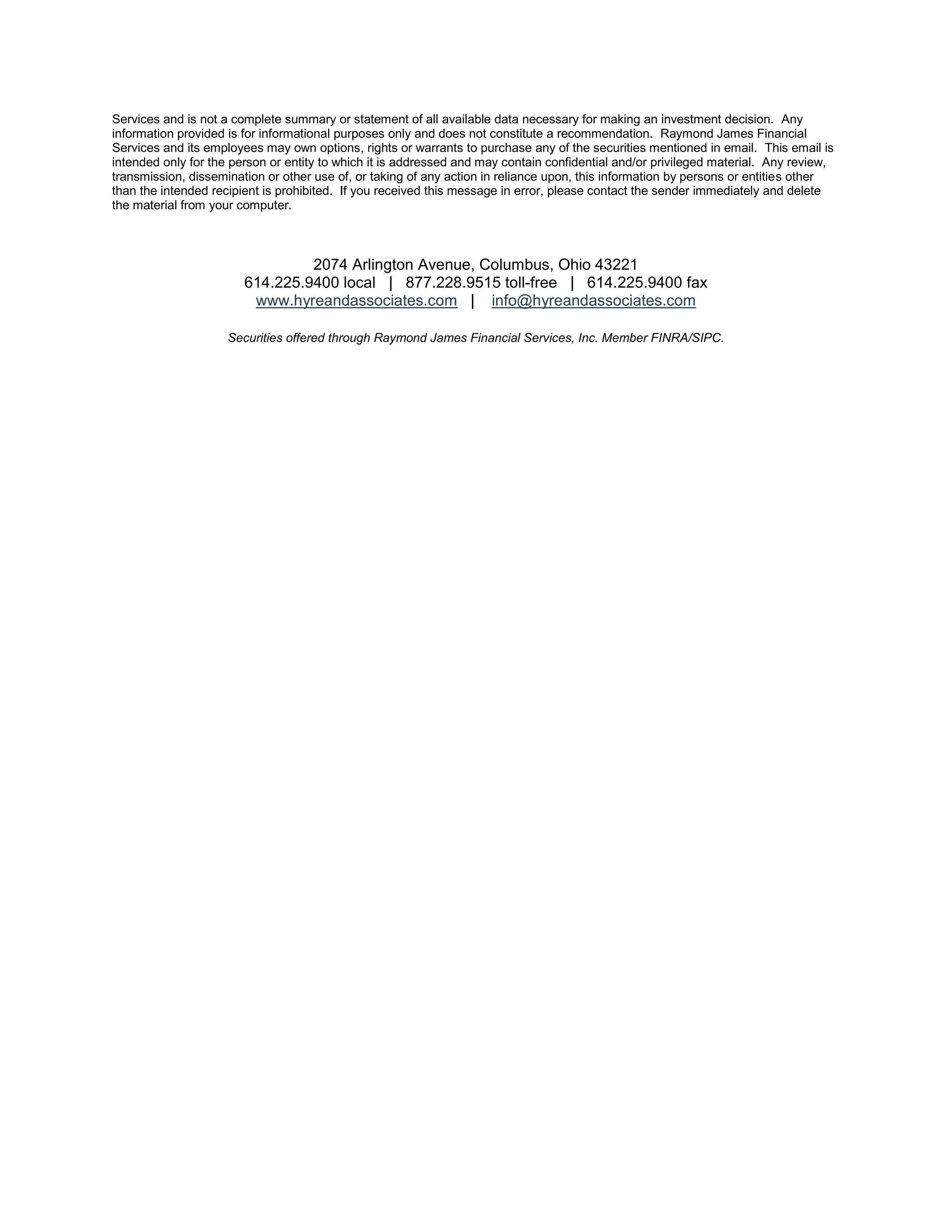 Hyre Weekly Commentary | PDF