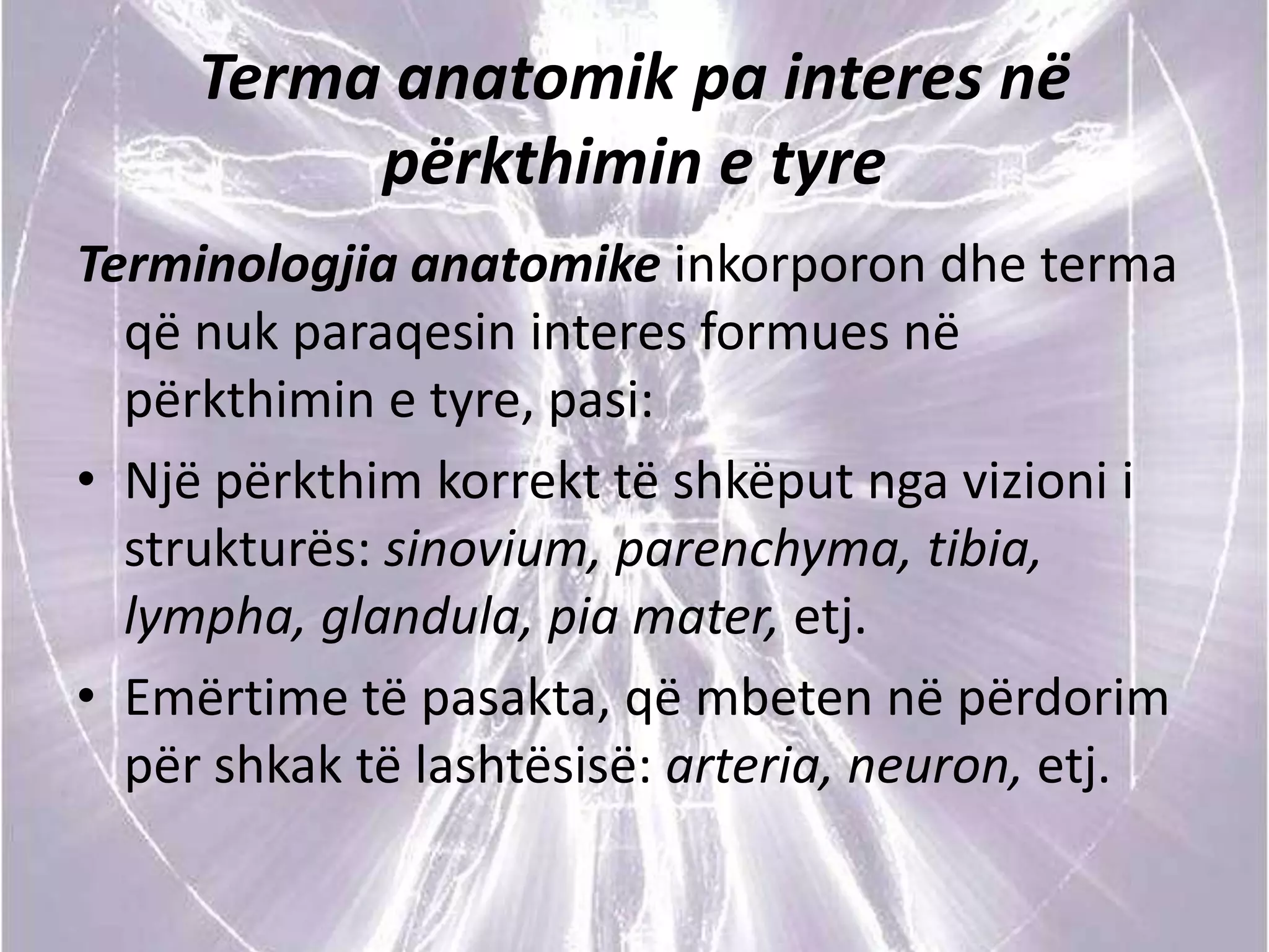 Hyrje ne anatomi | PPSX