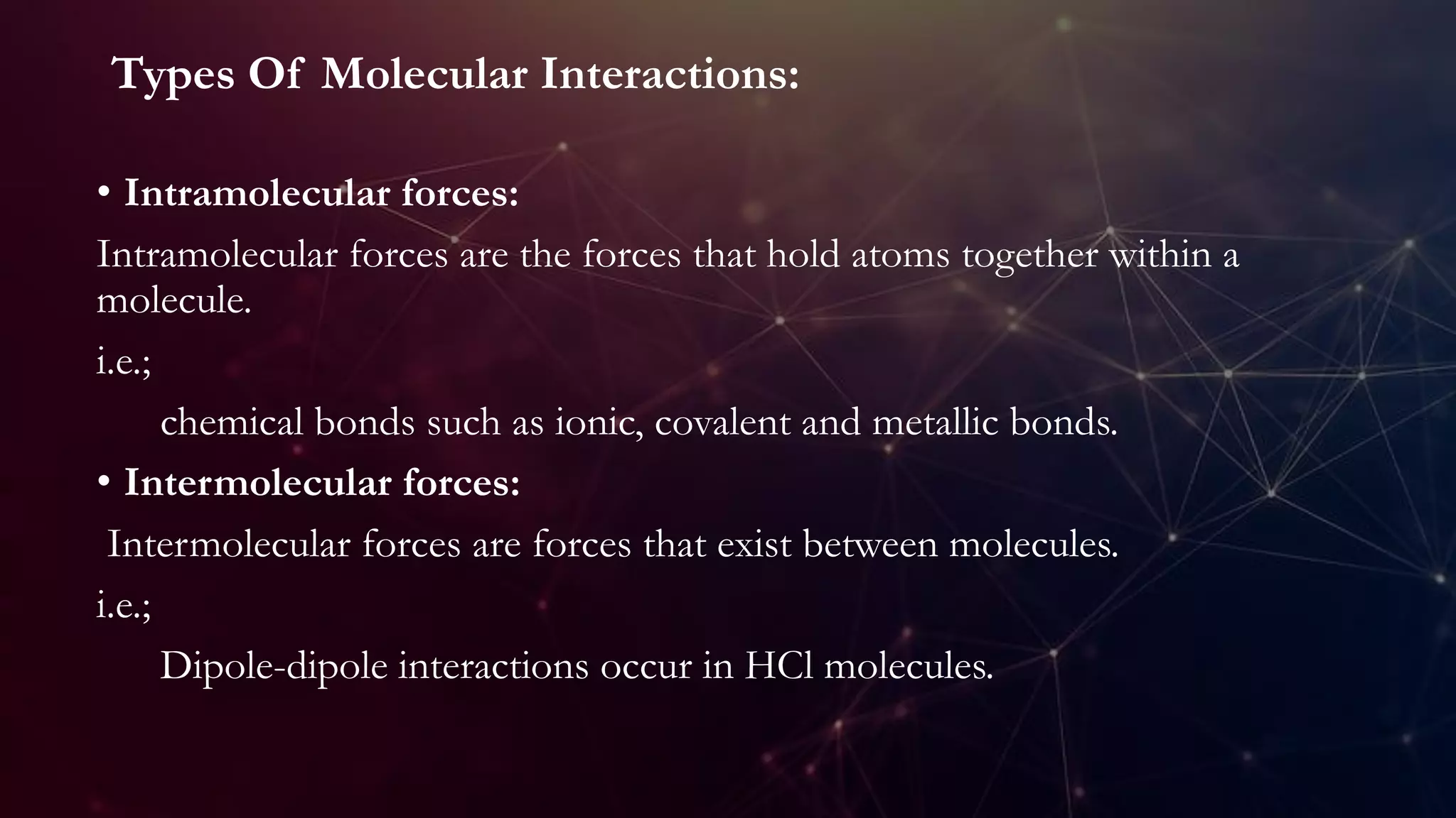 molecular interactions in 3D space | PPTX