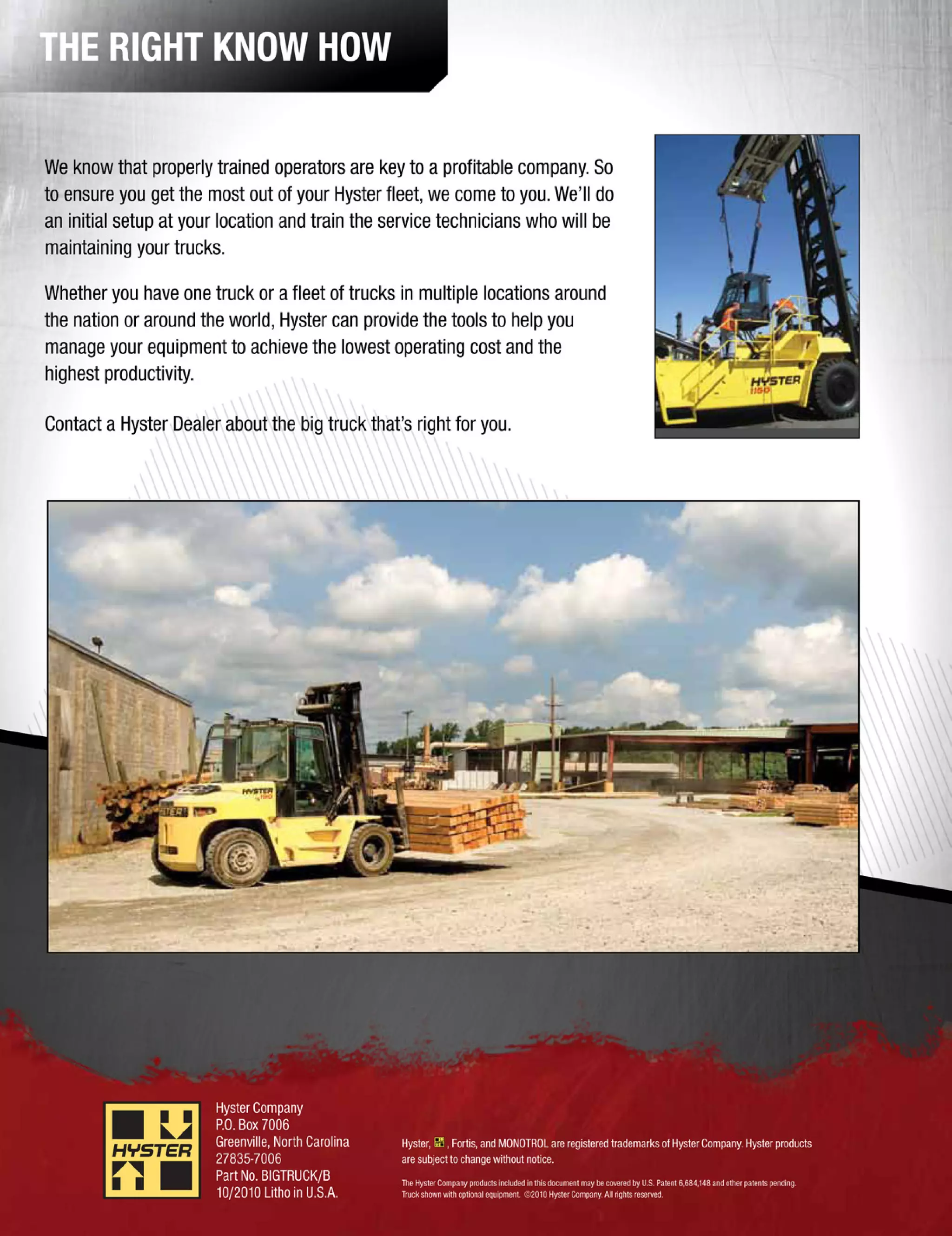 Hyster Big Trucks Brochure | PDF