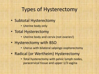 Hysterectomy | PPTX