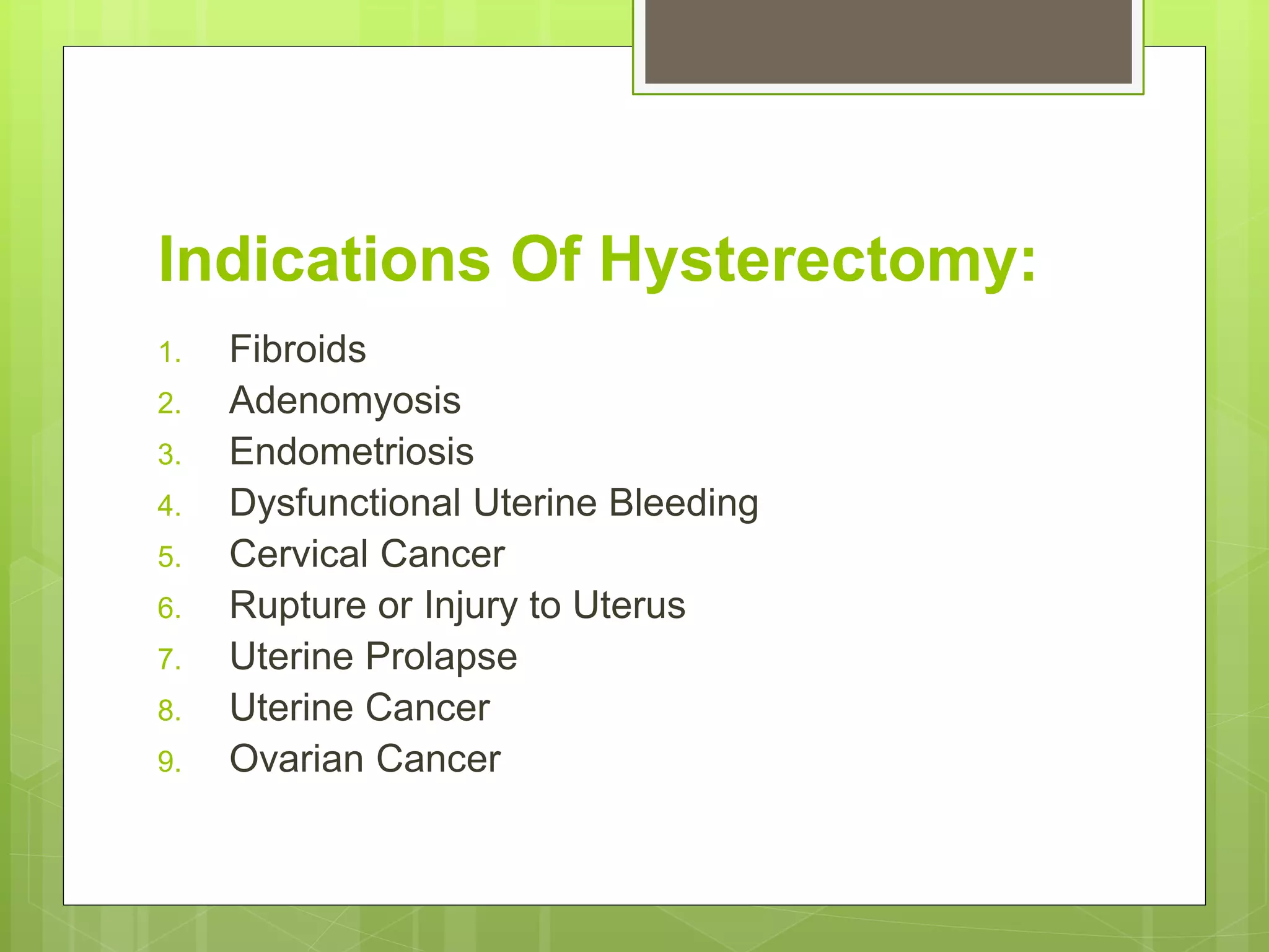 Hysterectomy | PPTX