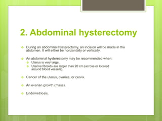 Hysterectomy | PPTX