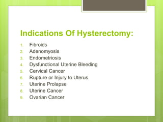 Hysterectomy | PPTX