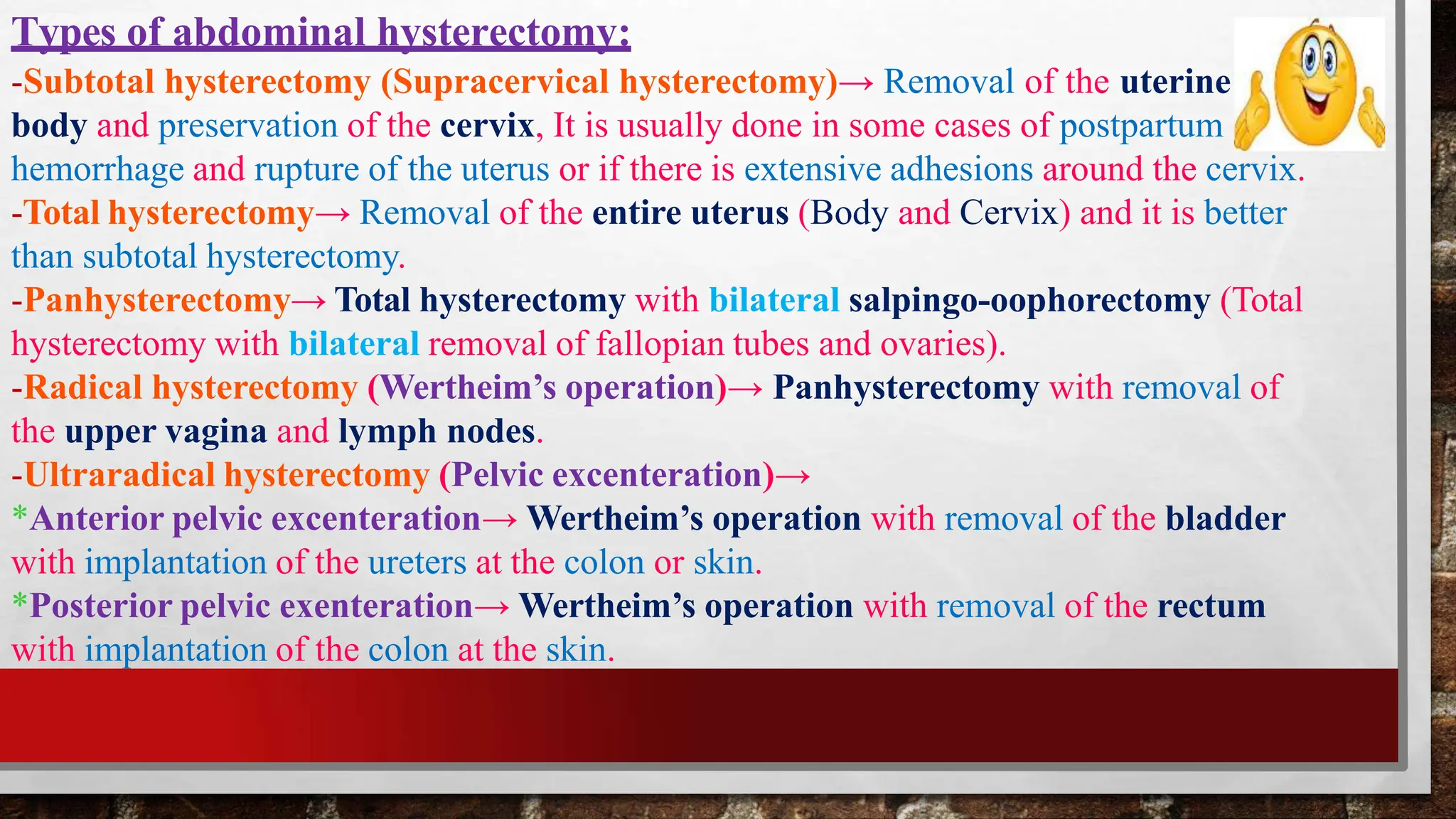 Hysterectomy removal of uterus body .pptx