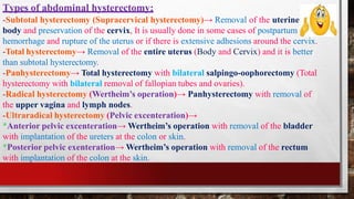 Hysterectomy removal of uterus body .pptx