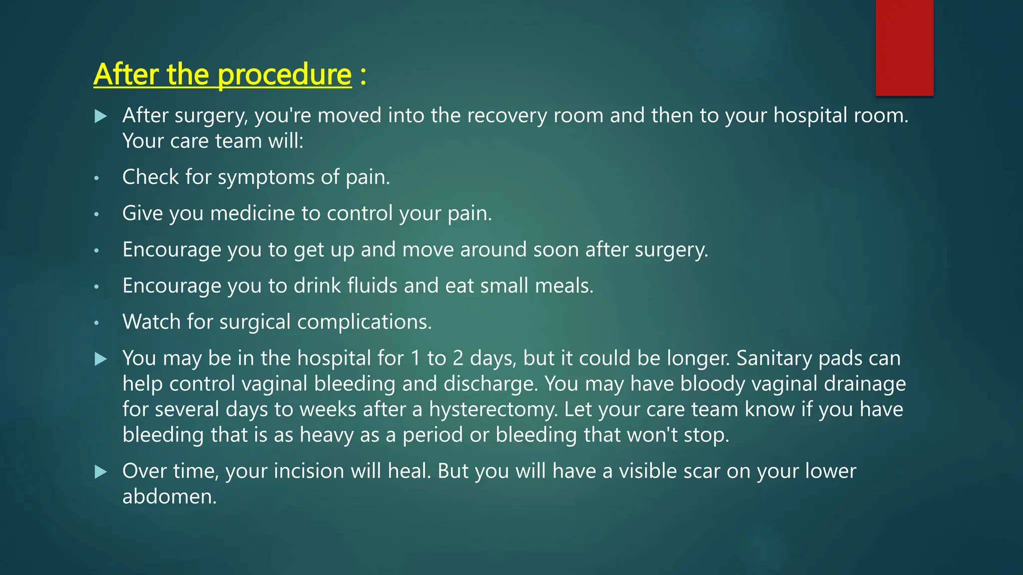 HYSTERECTOMY (Surgery and Post Surgical Physiotherapy management) | PPTX