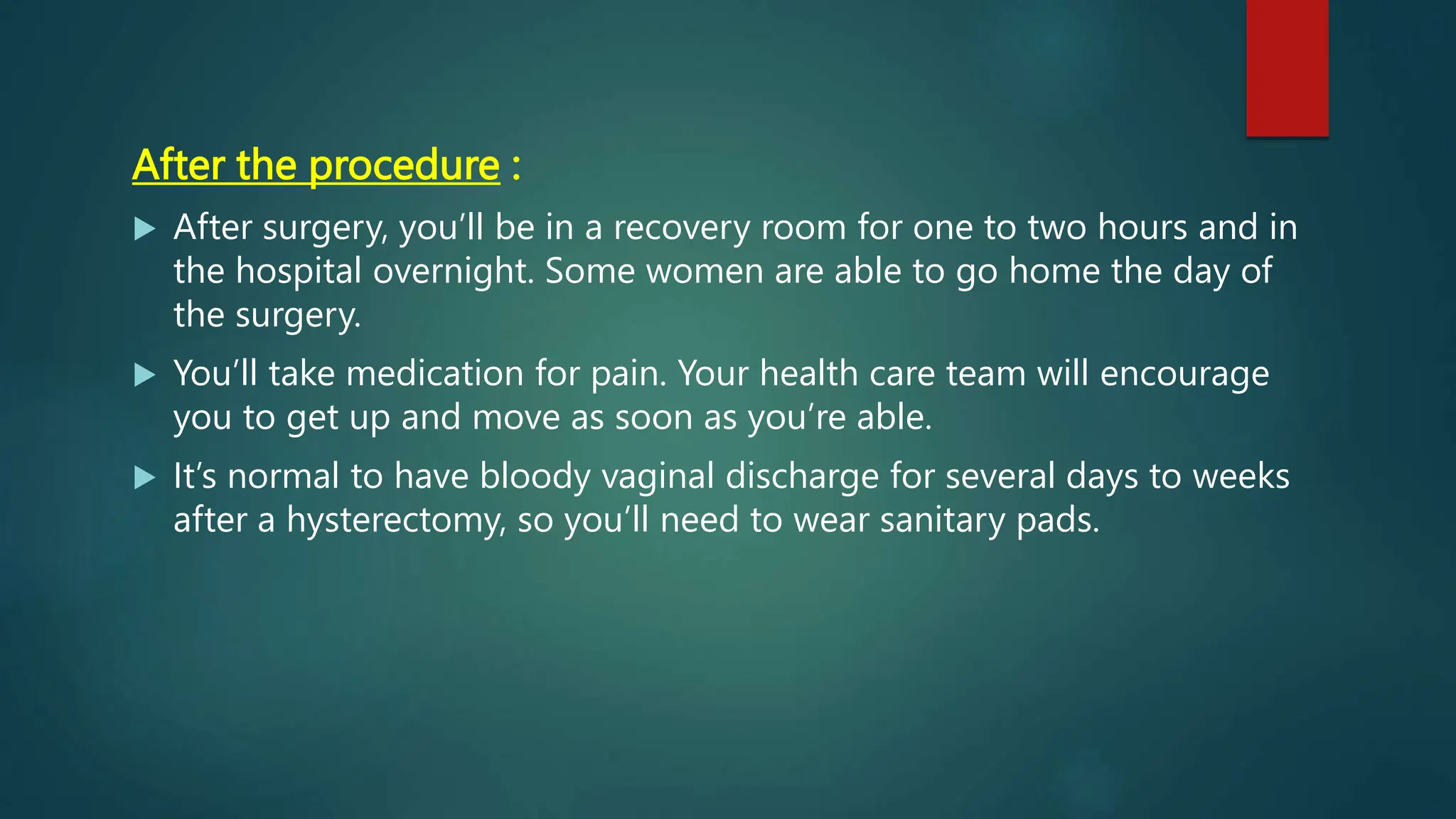 HYSTERECTOMY (Surgery and Post Surgical Physiotherapy management) | PPTX